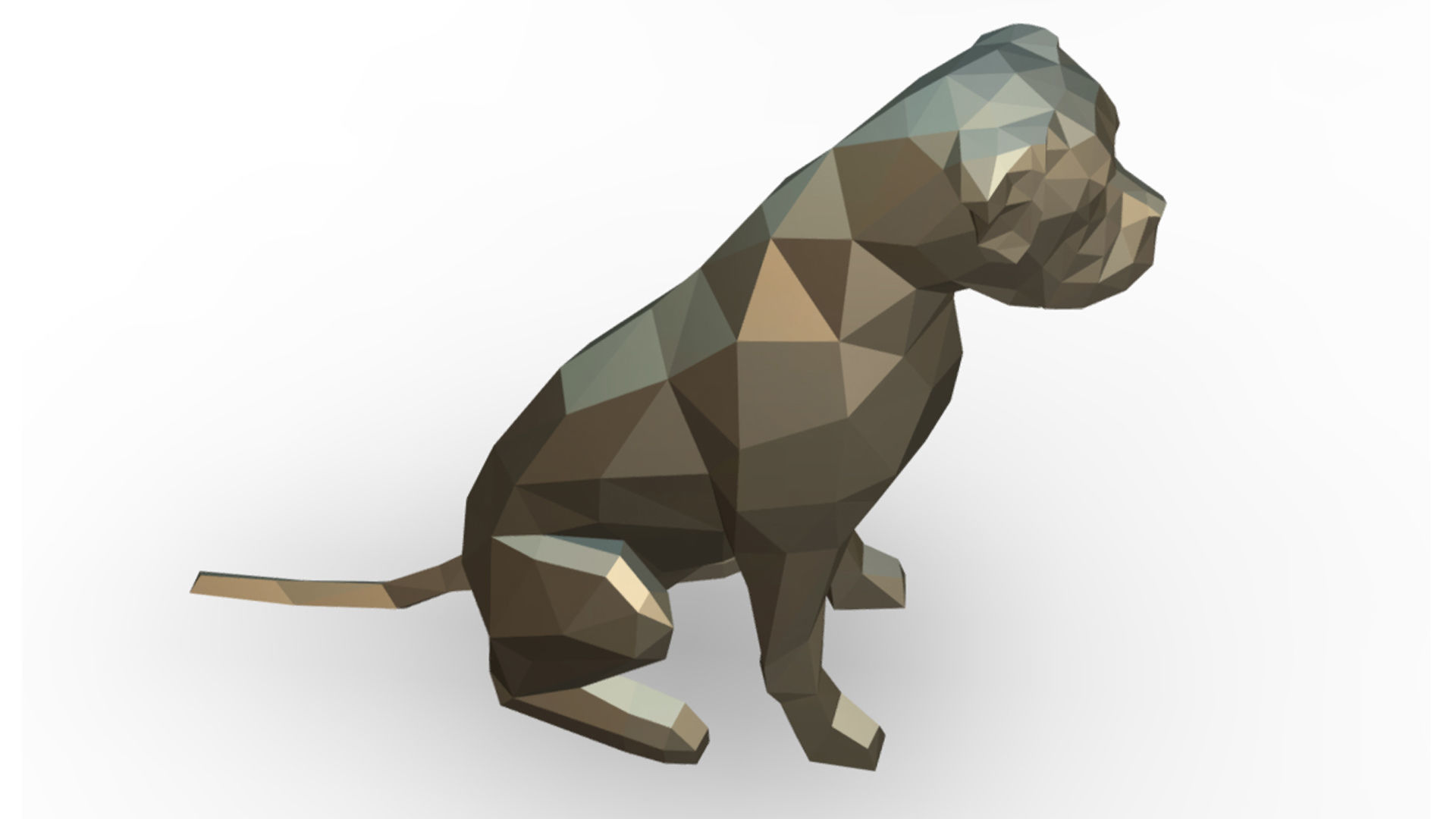 Boxer low poly greyhound 3D model 3D printable | CGTrader