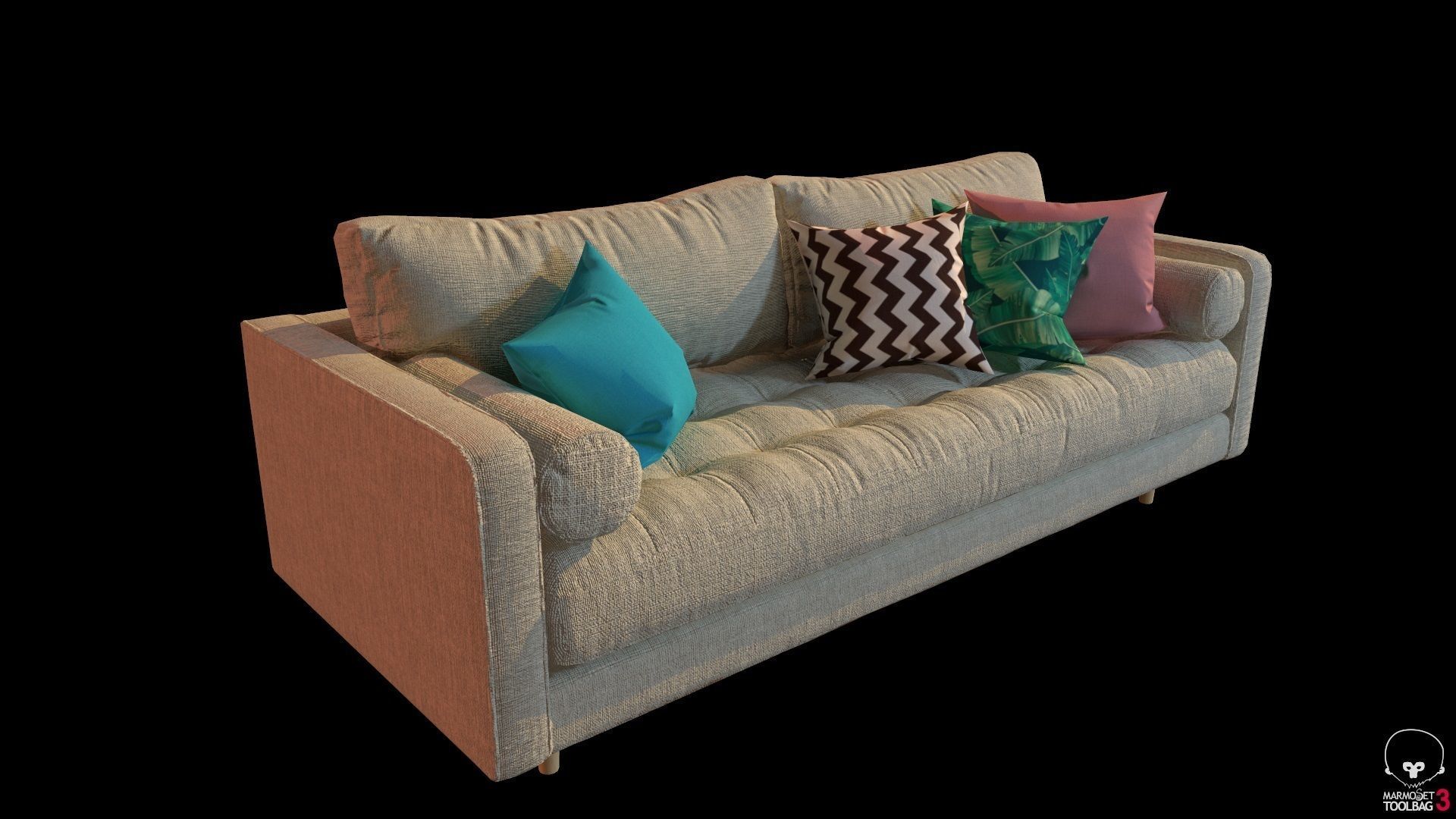 3D model Article Sven Sofa Lowpoly model VR / AR / low-poly | CGTrader