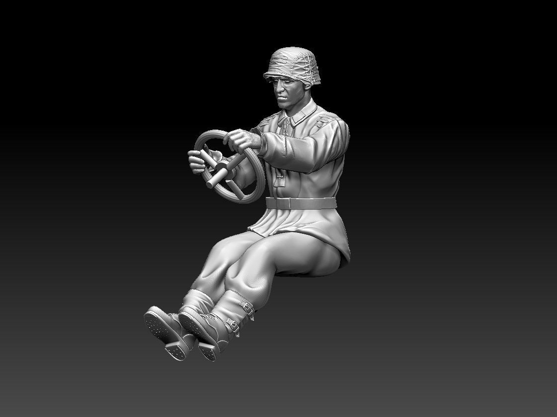 german driver soldier 3D model 3D printable | CGTrader