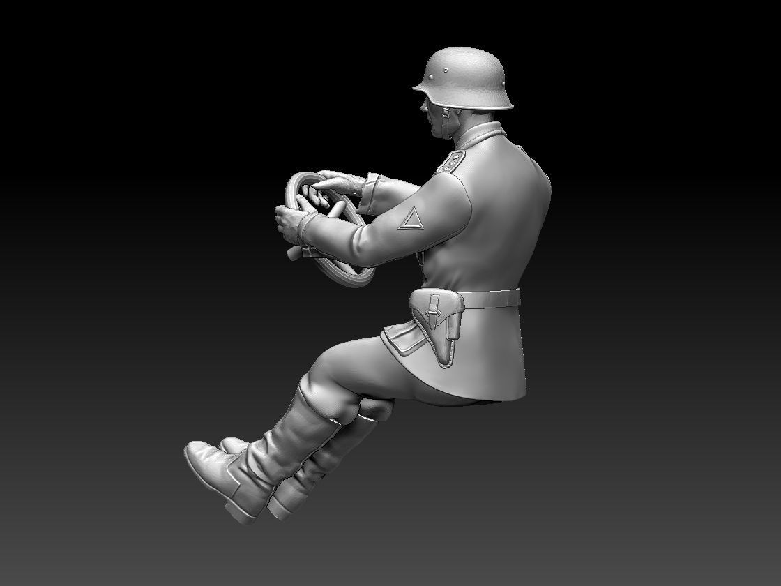 german driver soldier 3D model 3D printable | CGTrader