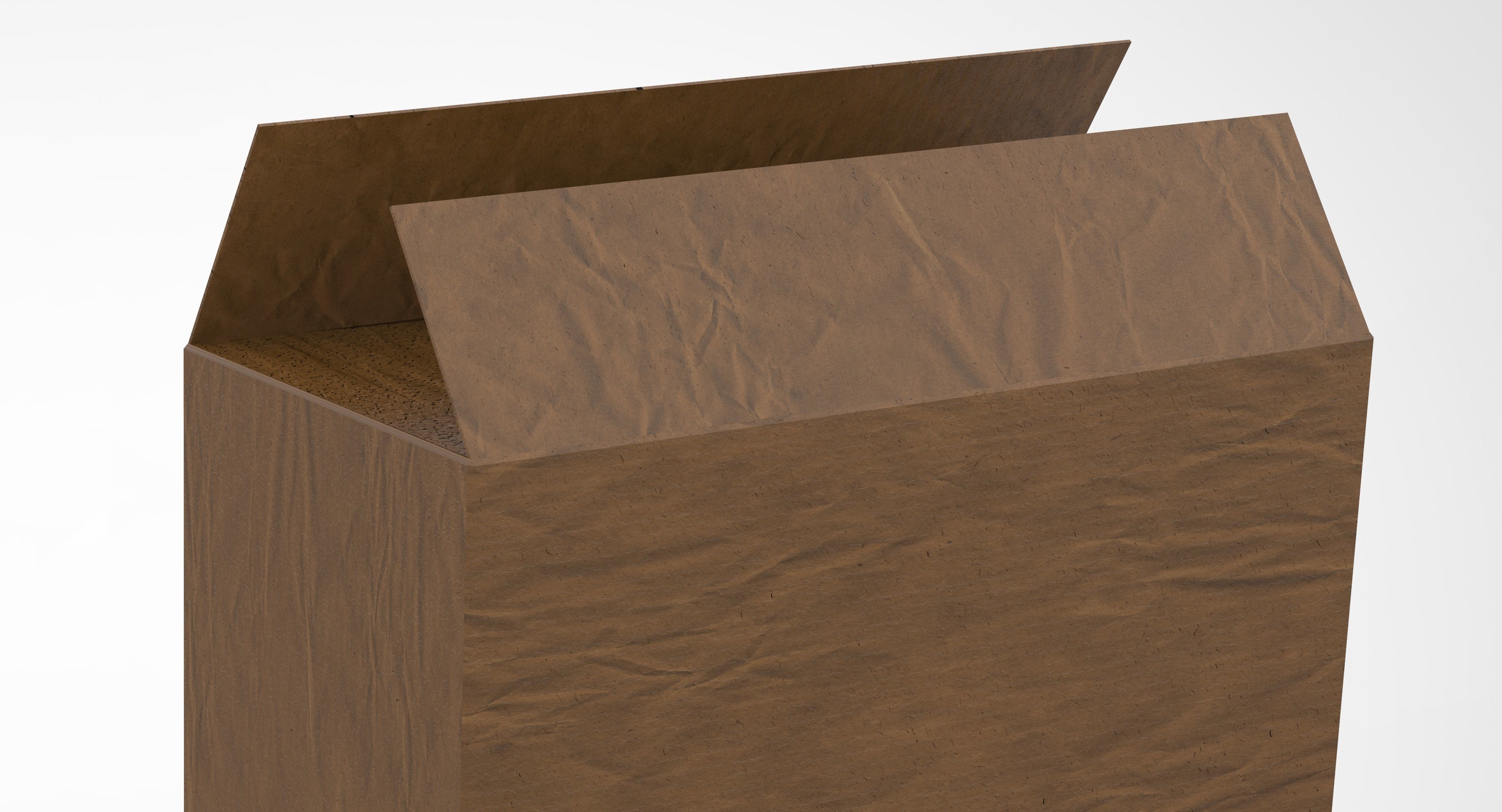 3D model Shipping box open side VR / AR / low-poly | CGTrader