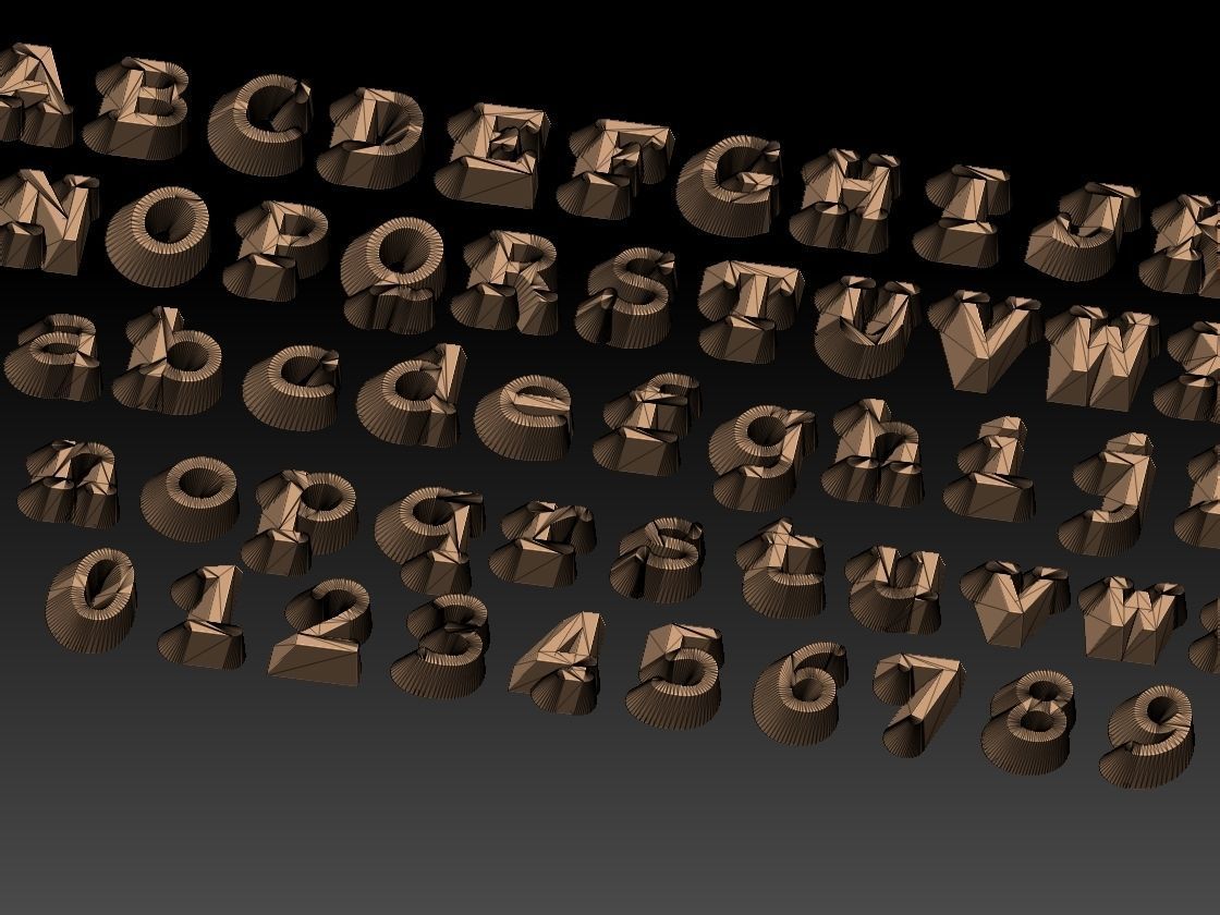 FONTS NUMBER 3D model 3D printable | CGTrader