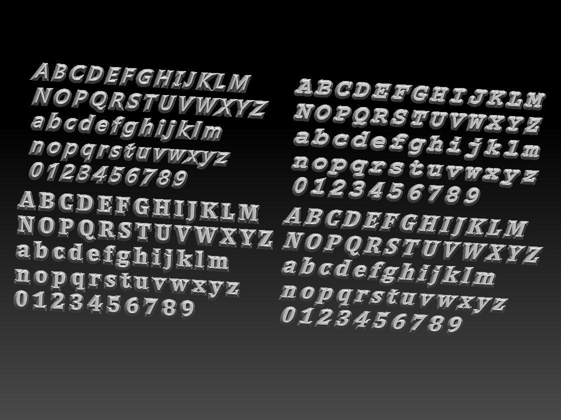 FONTS NUMBER 3D model 3D printable | CGTrader