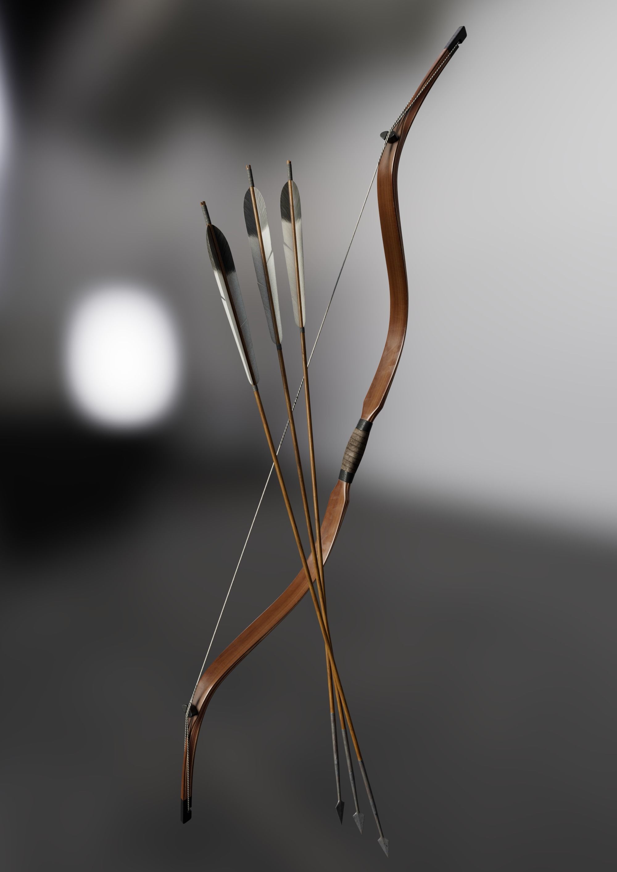 Traditional Manchu bow with rig 3D model rigged | CGTrader