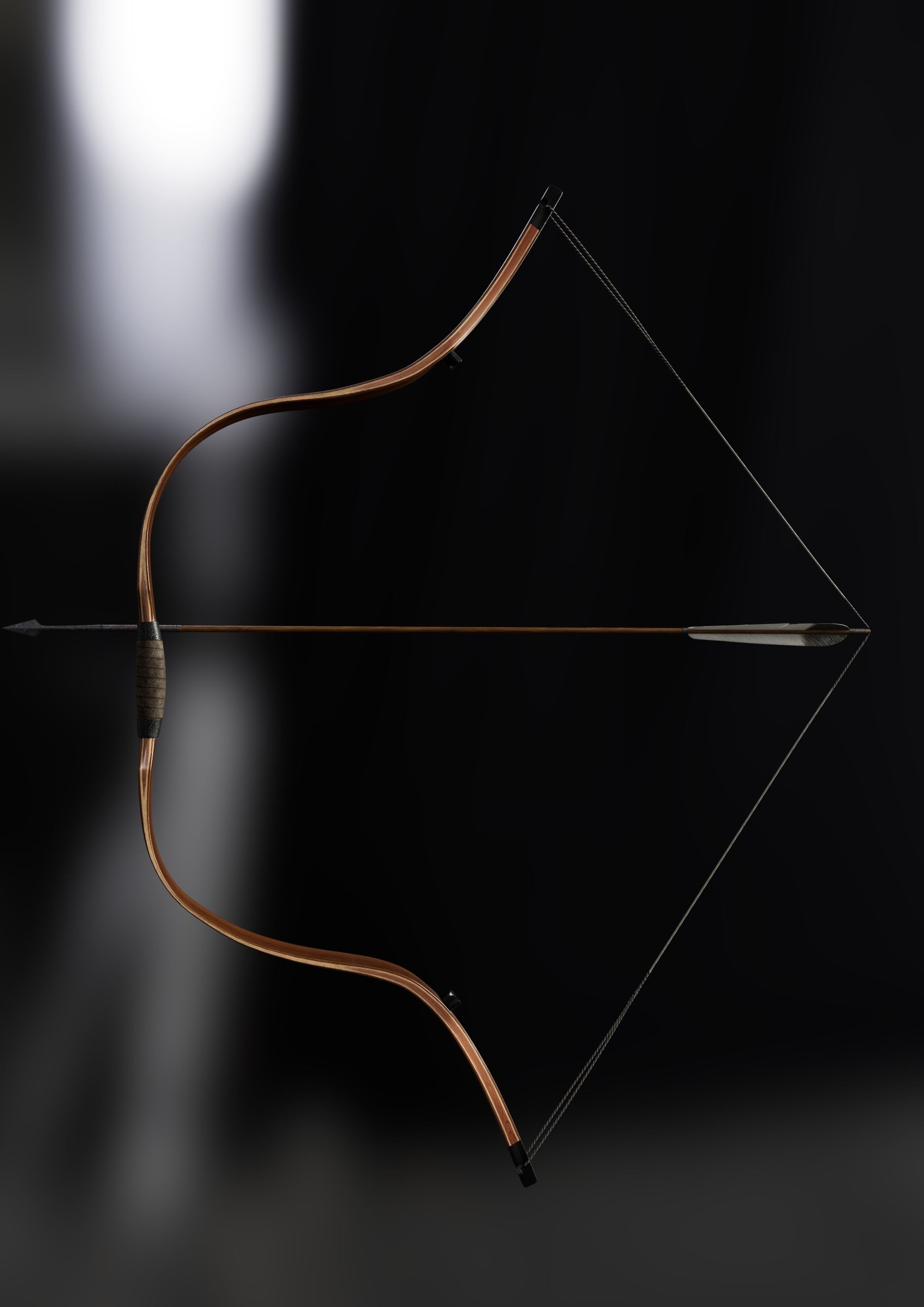 Traditional Manchu bow with rig 3D model rigged | CGTrader