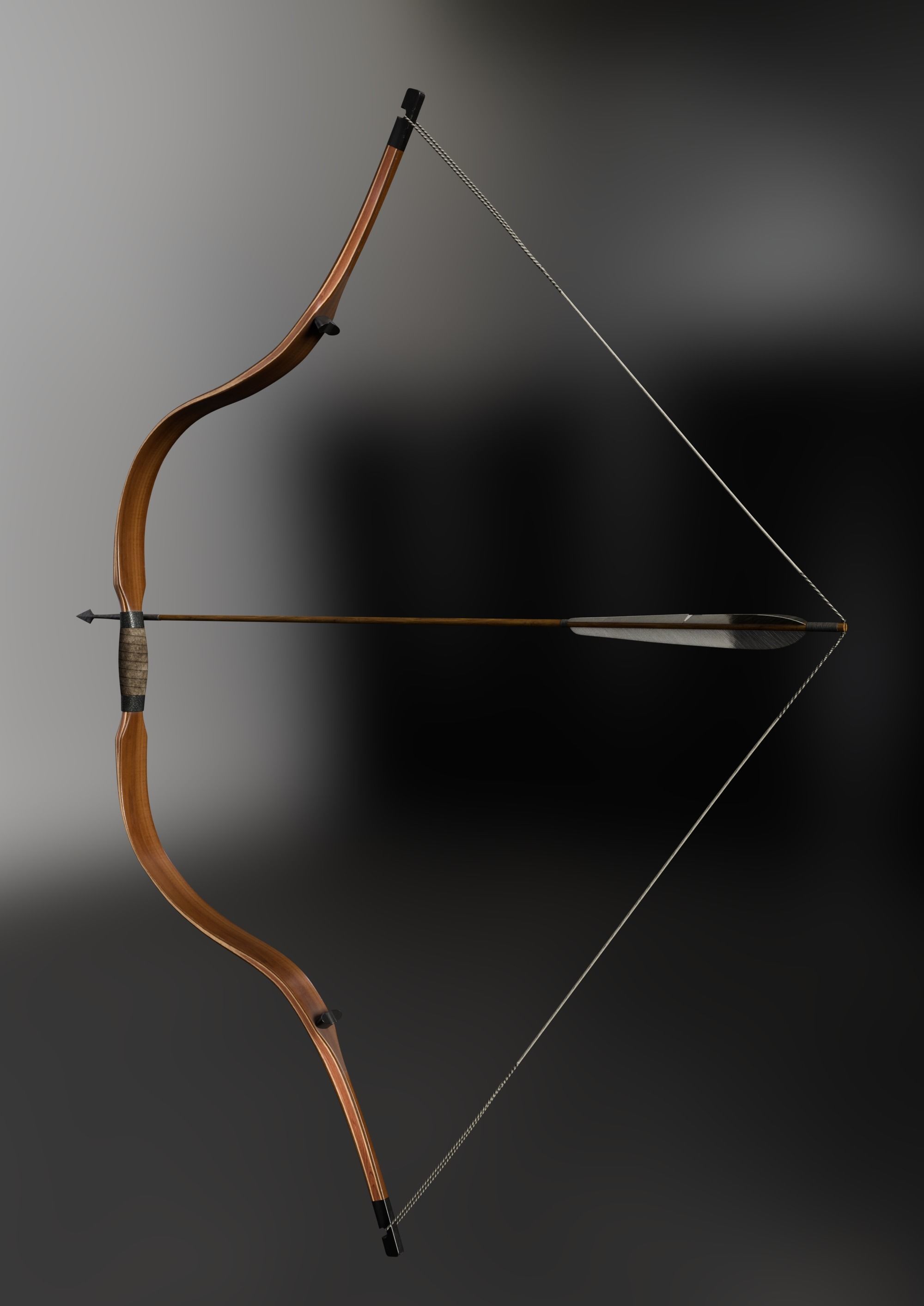 Traditional Manchu bow with rig 3D model rigged | CGTrader