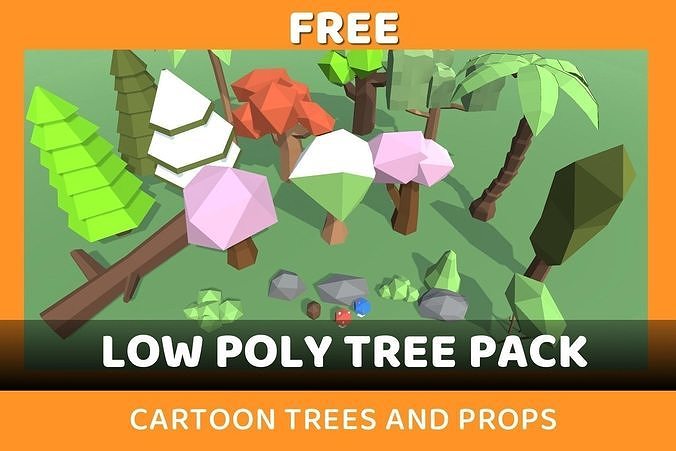 Low Poly Tree Pack - 41 Trees free VR / AR / low-poly 3D model | CGTrader