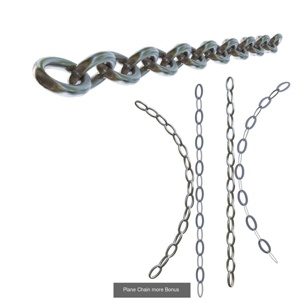 3D Model Collection Pack Plane Chains Models PBR VR / AR / low-poly ...