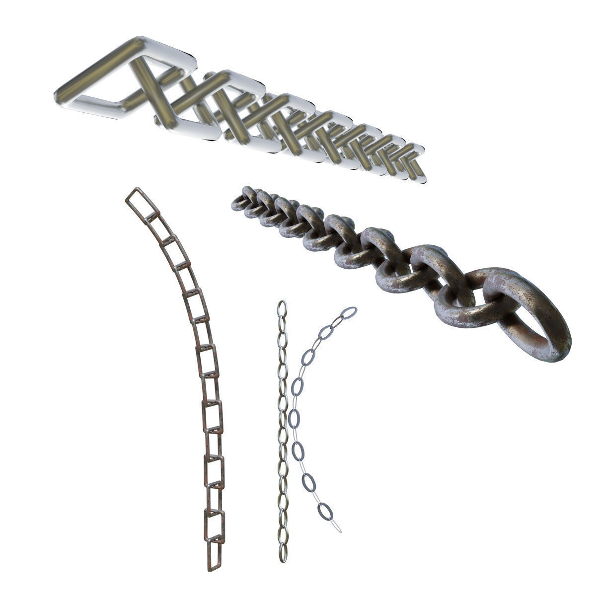 3D Model Collection Pack Plane Chains Models PBR VR / AR / low-poly ...