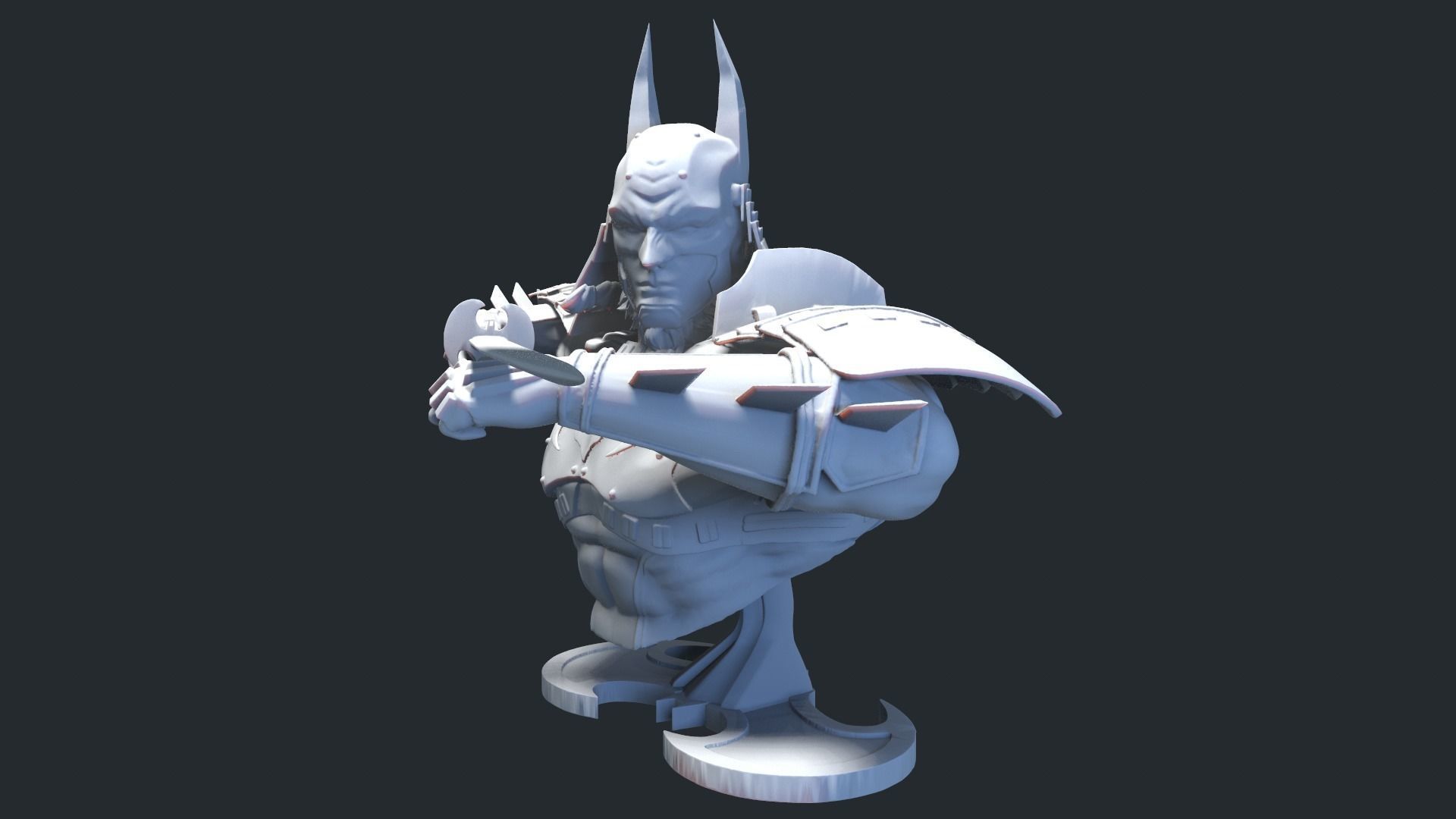 Batman Ninja Bust Samourai 3D model 3D printable | CGTrader