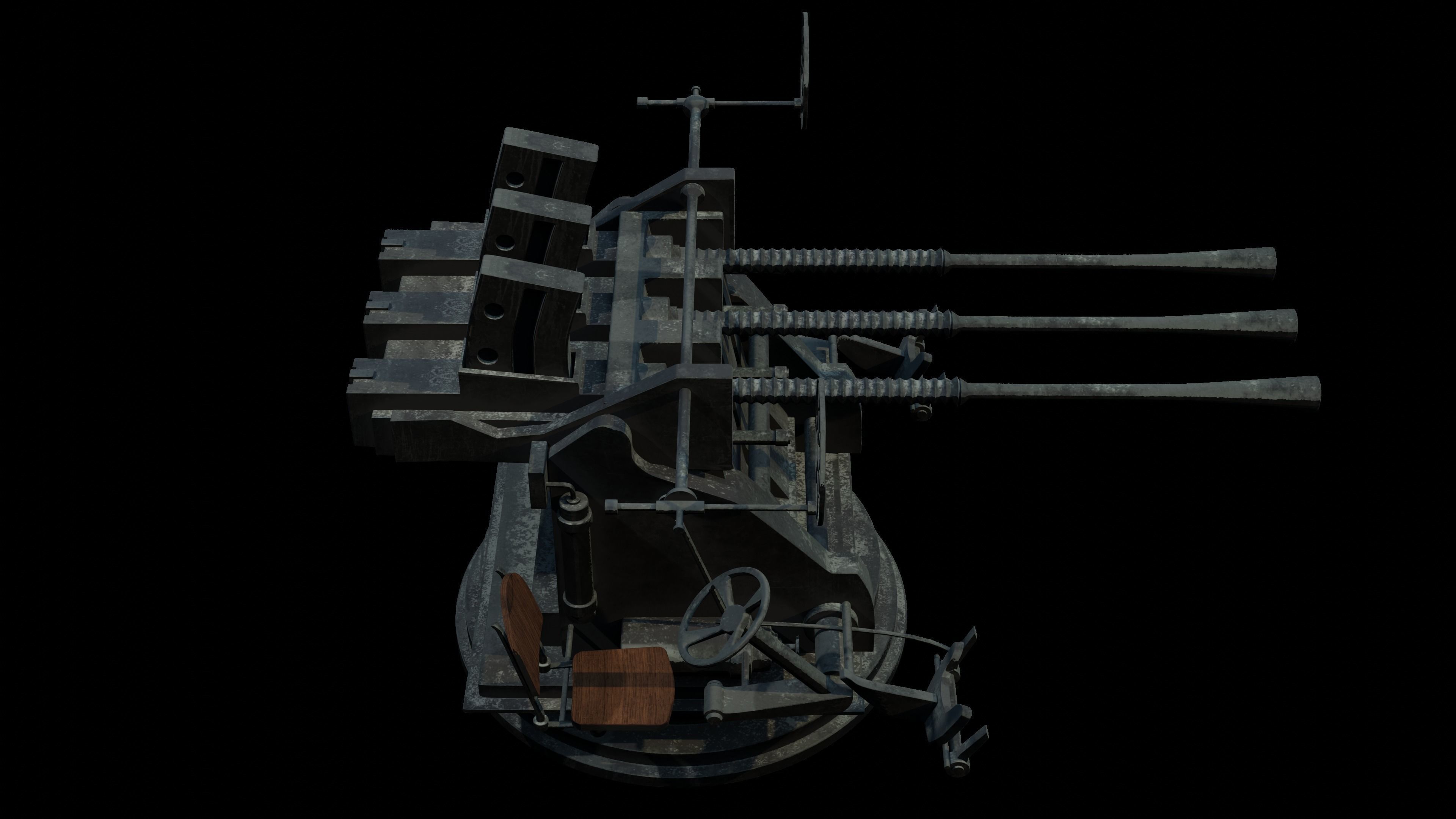 Type 96 25 mm AT-AA Gun 3D model | CGTrader