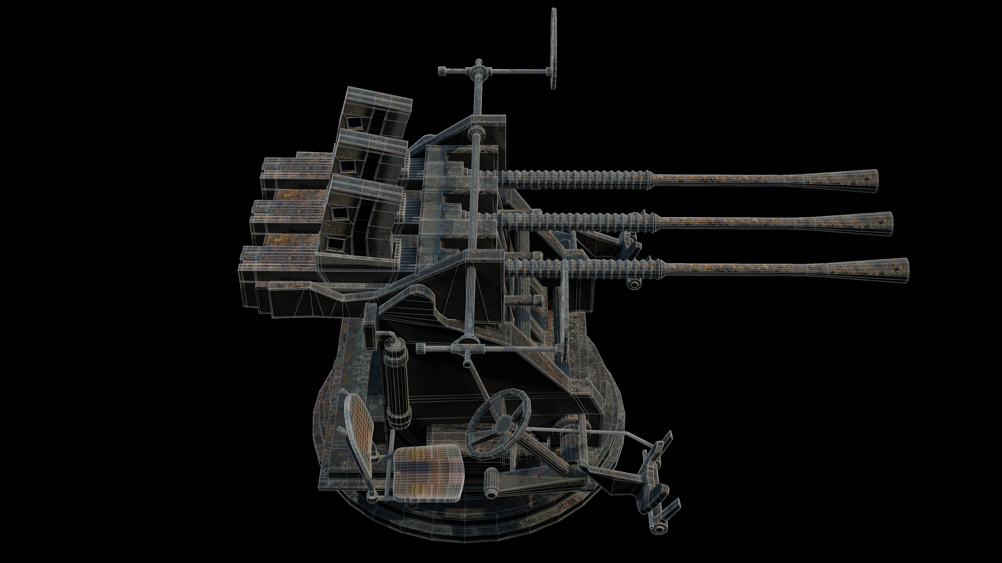 Type 96 25 mm AT-AA Gun 3D model | CGTrader