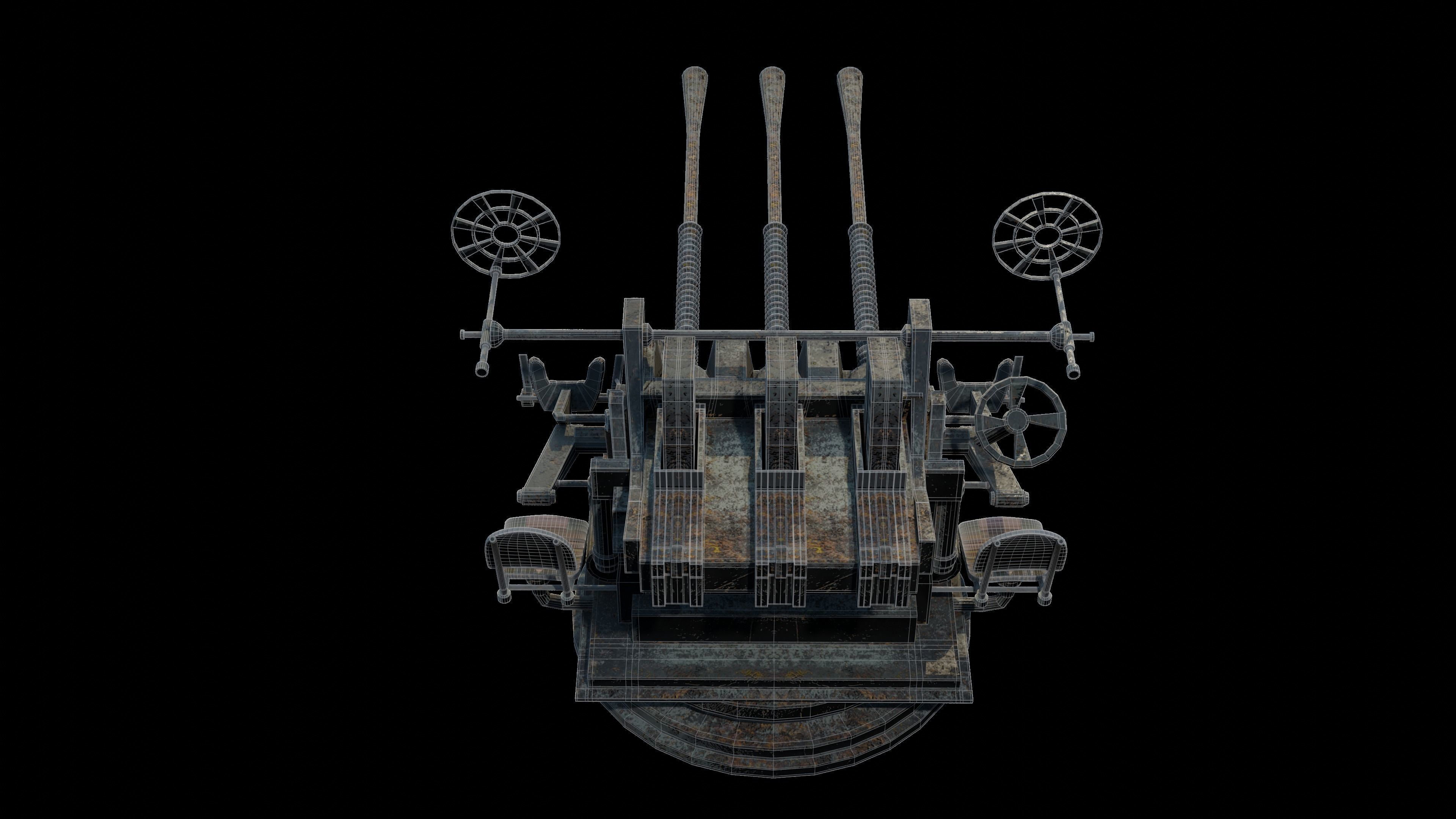 Type 96 25 mm AT-AA Gun 3D model | CGTrader