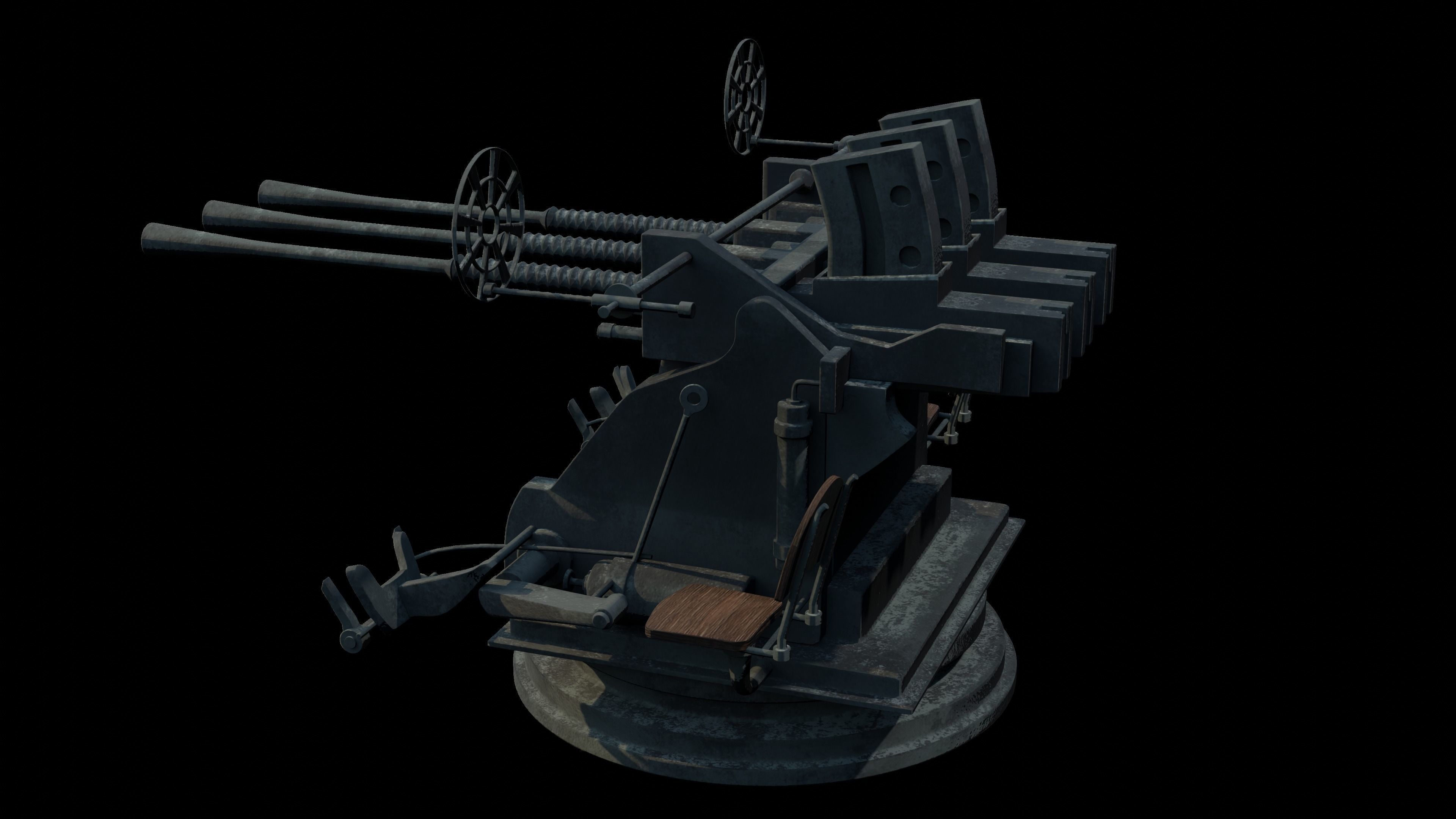 Type 96 25 mm AT-AA Gun 3D model | CGTrader