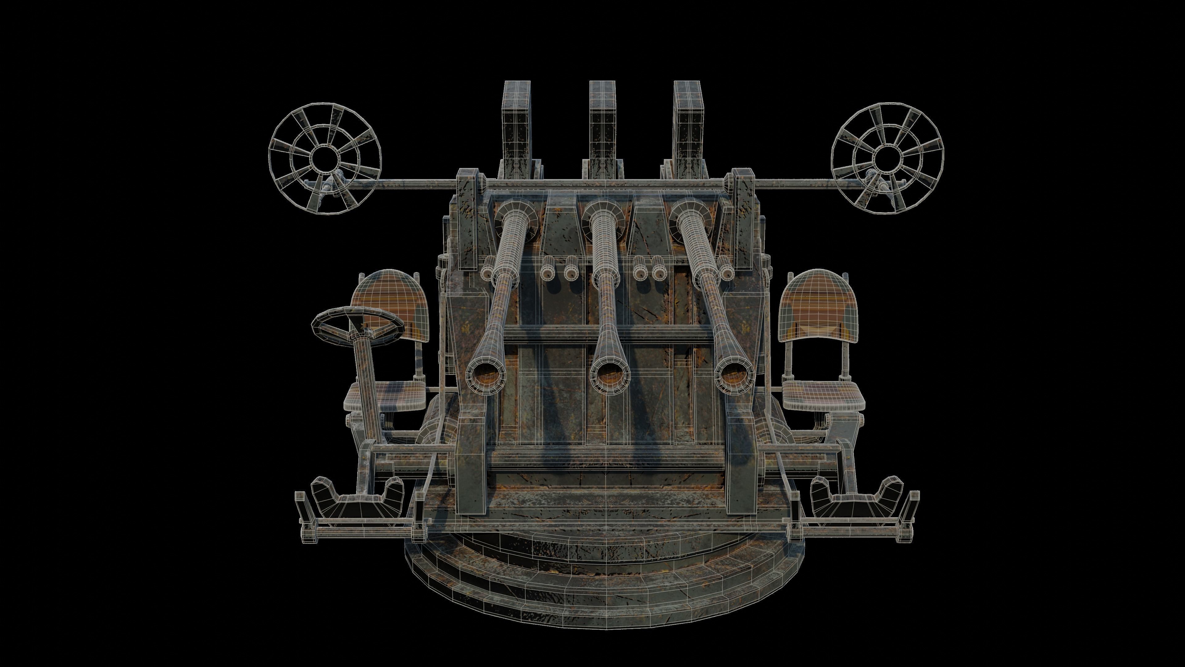 Type 96 25 mm AT-AA Gun 3D model | CGTrader