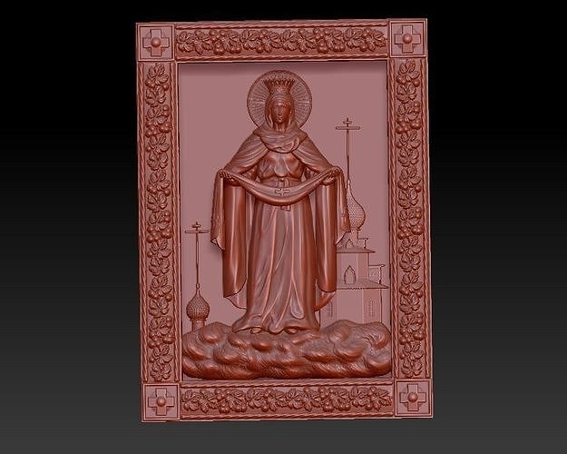 the icon of the Intercession of the Virgin 3D model 3D printable | CGTrader