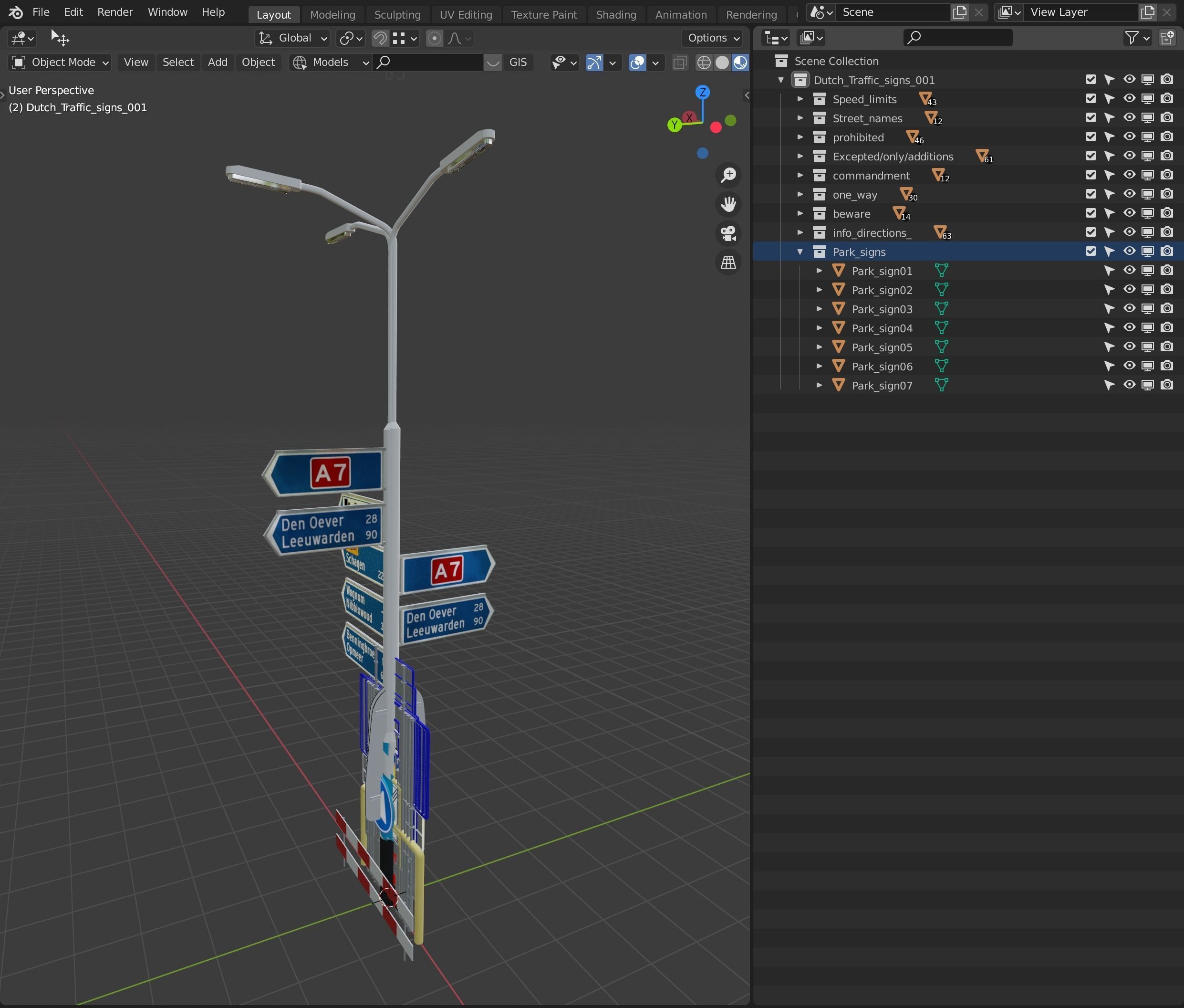 Traffic signs Dutch collection nederland verkeer borden 3D model | CGTrader