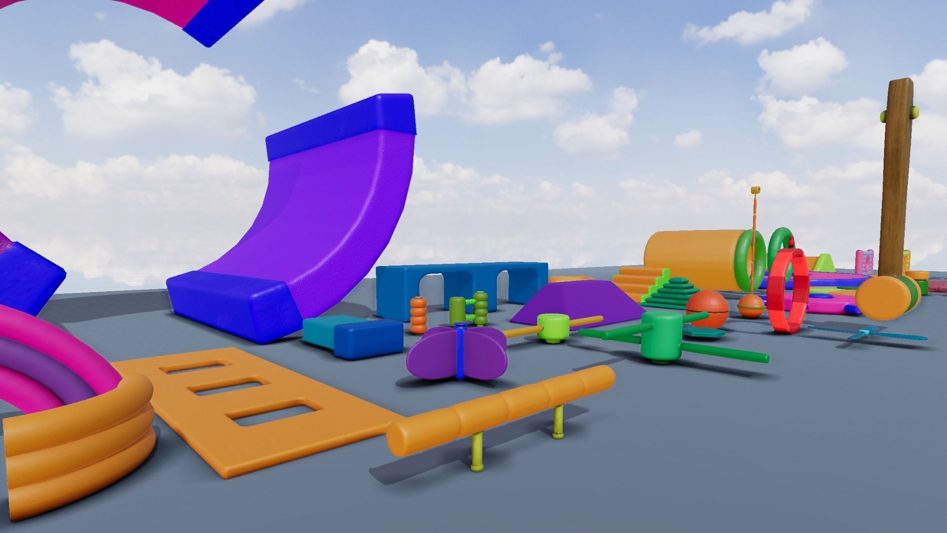3D model Fun Obstacle Course Expansion For Unreal And Unity VR / AR ...