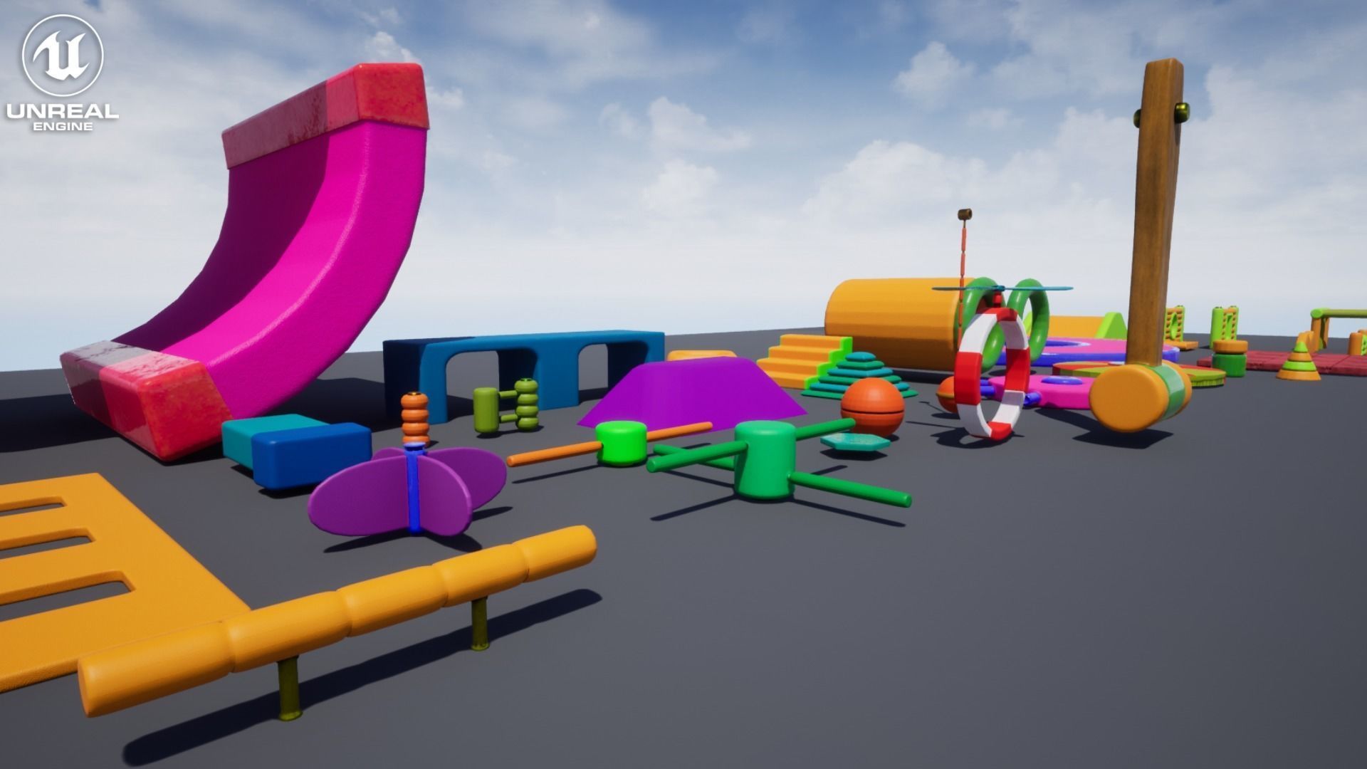 3D model Fun Obstacle Course Expansion For Unreal And Unity VR / AR ...