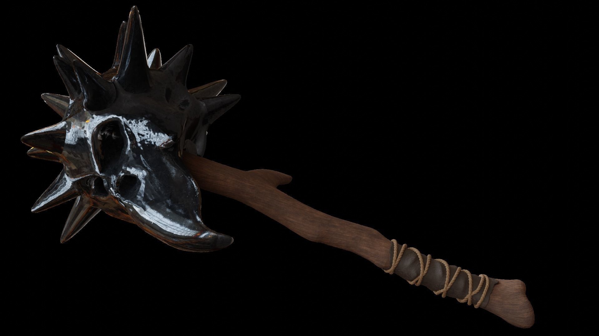 3D model 3D Bird Skull Mace model VR / AR / low-poly | CGTrader