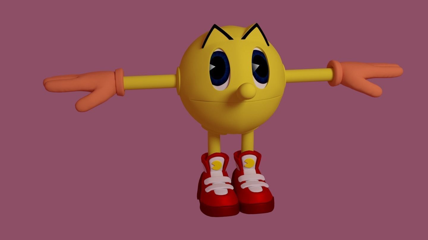 3D model Pac-Man Model VR / AR / low-poly | CGTrader