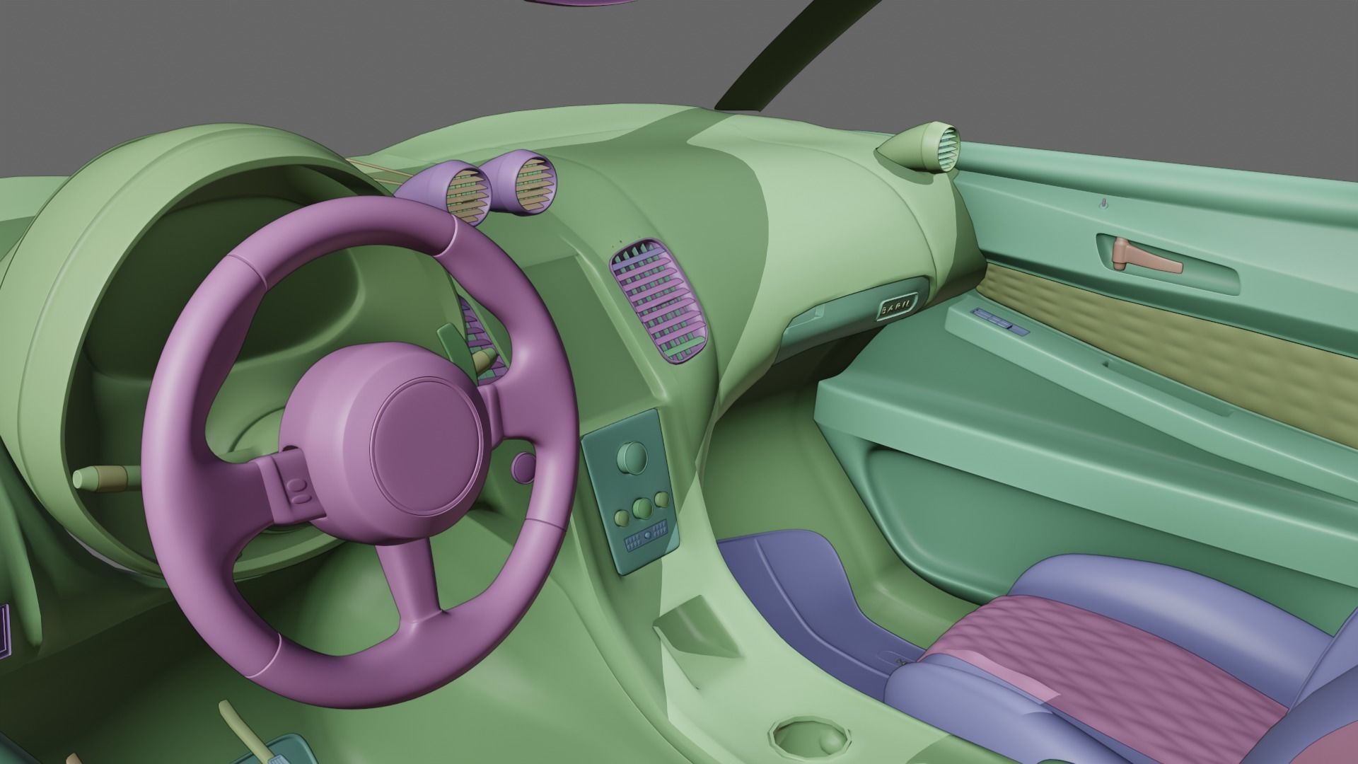 Generic Car Interior 3D model | CGTrader