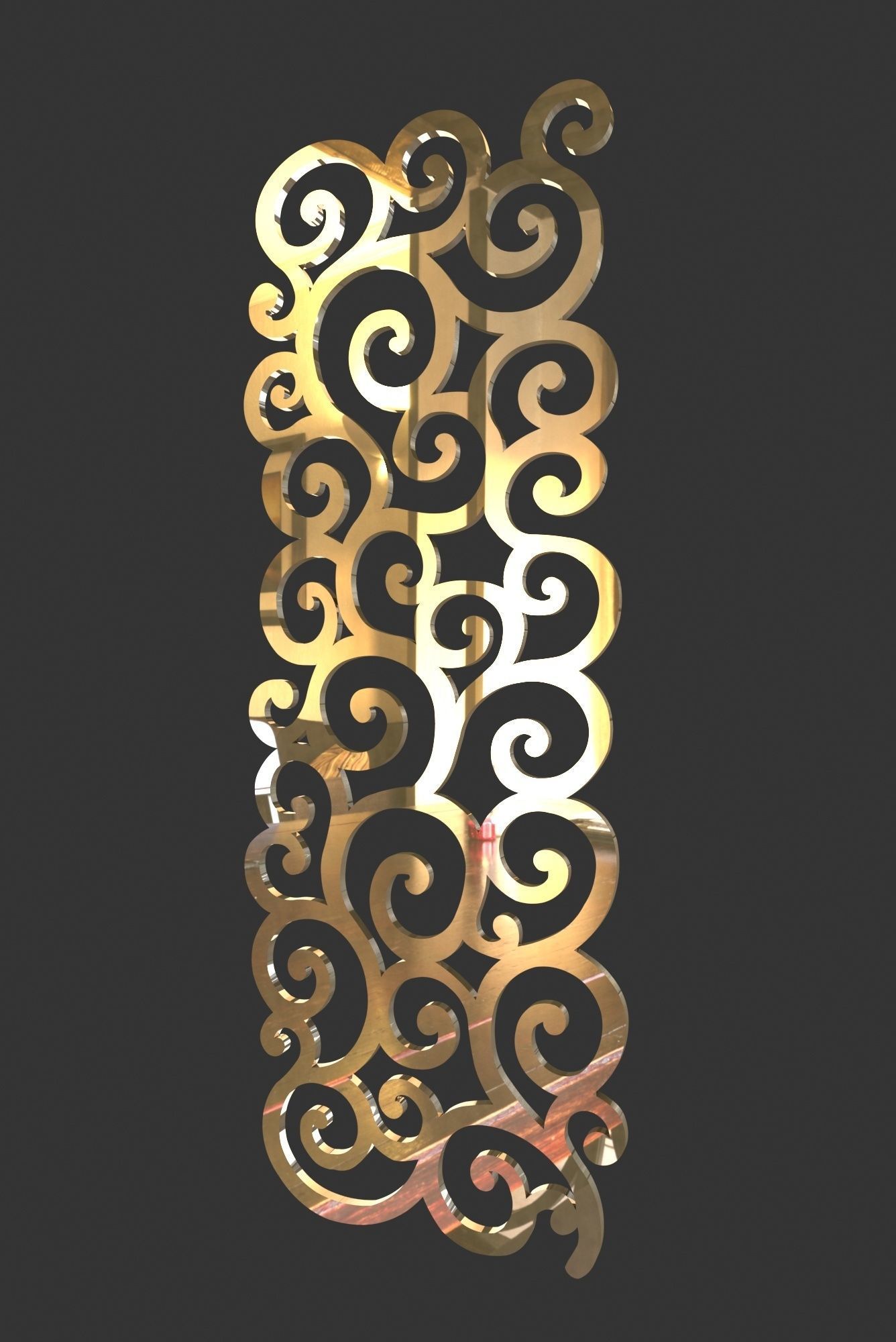 Decorative Gold panel 3D model | CGTrader