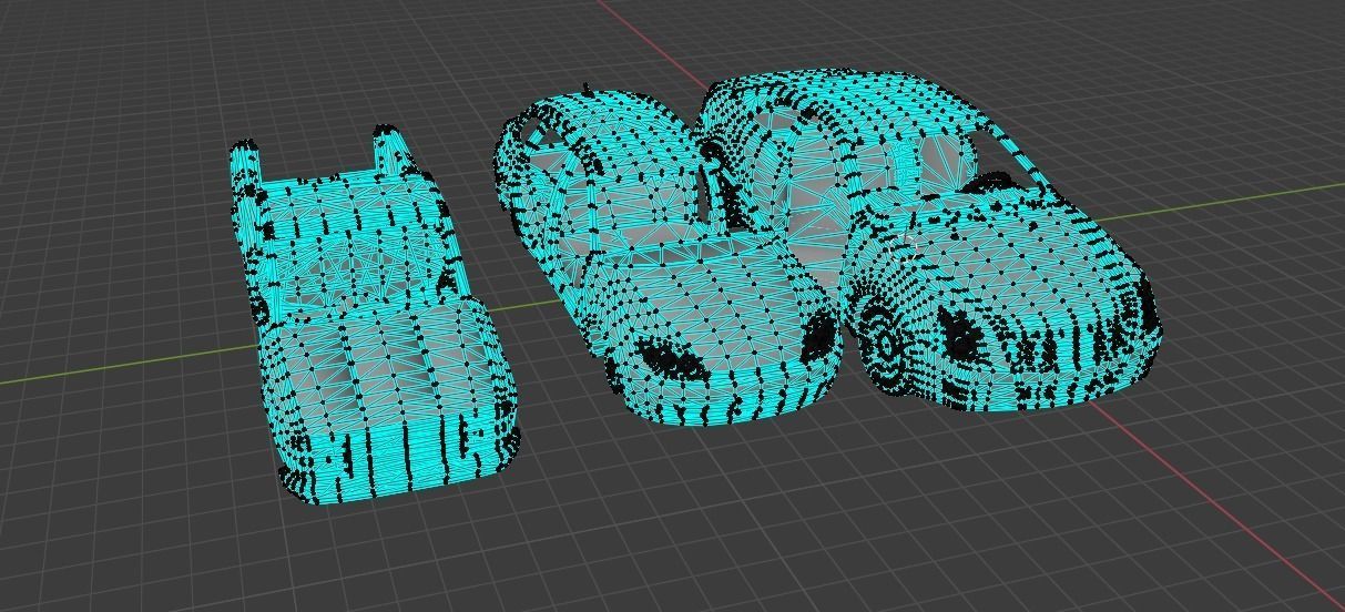 3D model wrecked cars body low poly mesh perfect for any games VR / AR ...