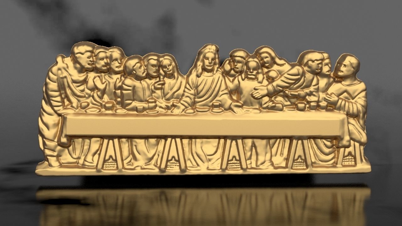 Last Supper Bas-Relief Printable 3D print model 3D model 3D printable ...