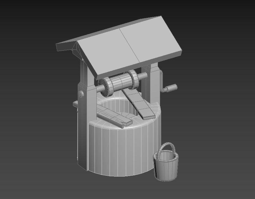 3D model Baked low-poly well VR / AR / low-poly | CGTrader