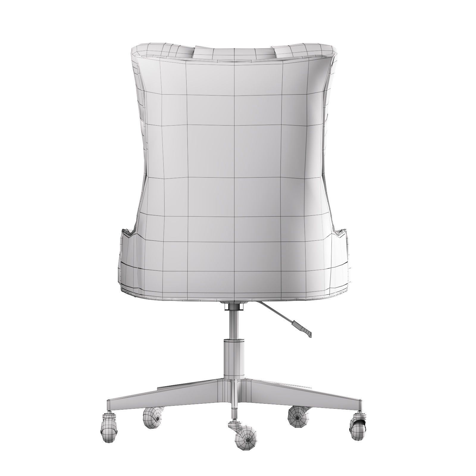 Rh Martine adjustable velvet desk Chair 3D model | CGTrader