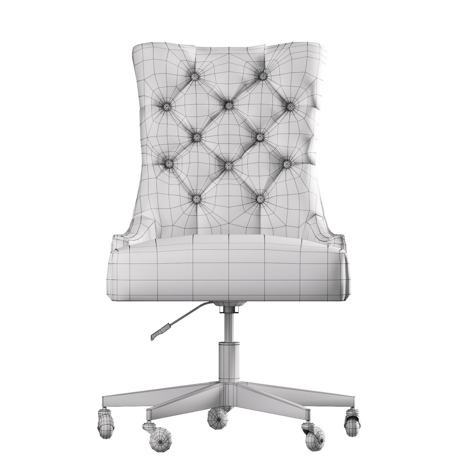 Rh Martine adjustable velvet desk Chair 3D model | CGTrader