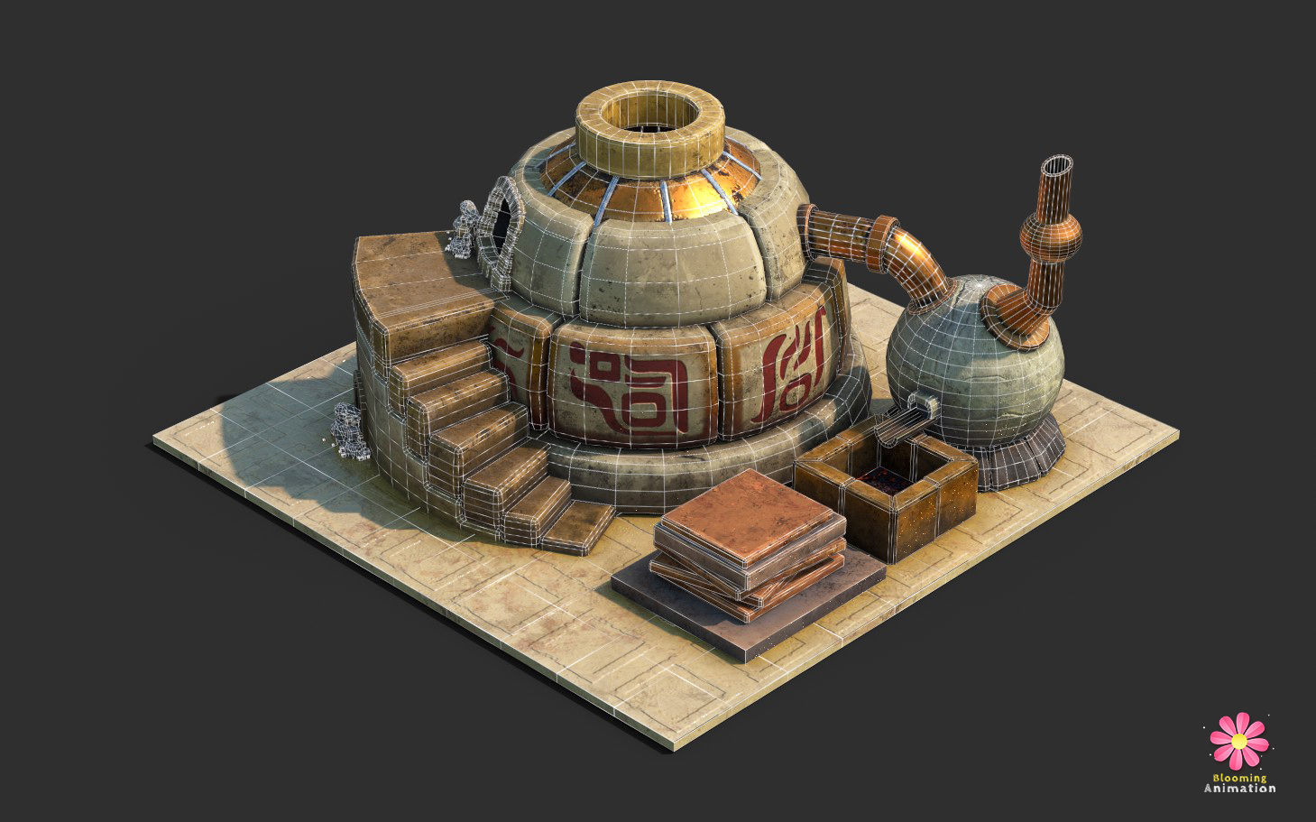 3D model Medieval Iron Smelter VR / AR / low-poly | CGTrader