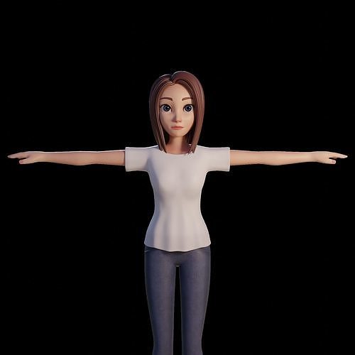 Girl 3D model female figure 3D model | CGTrader