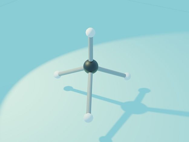 Organic Chemistry - Methane 3D model 3D printable | CGTrader