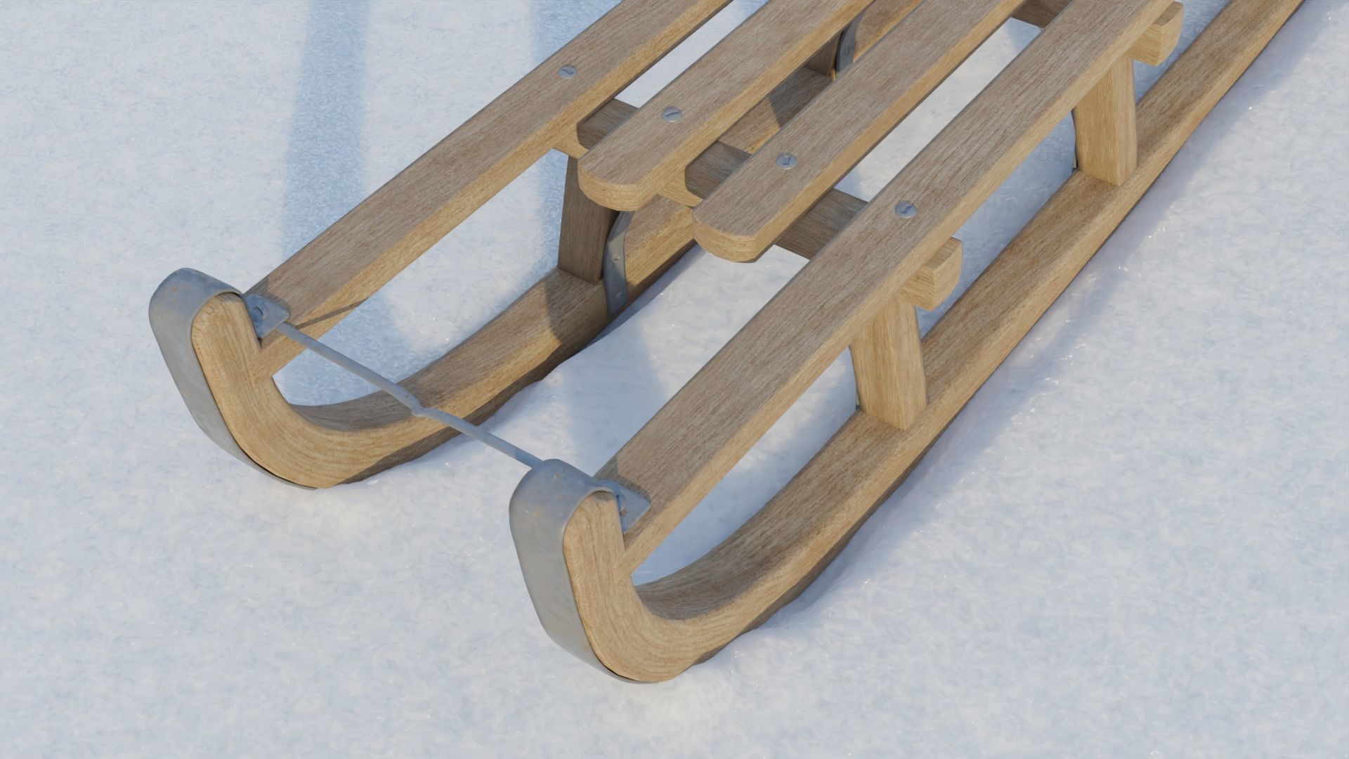 Winter Sled free 3D model | CGTrader