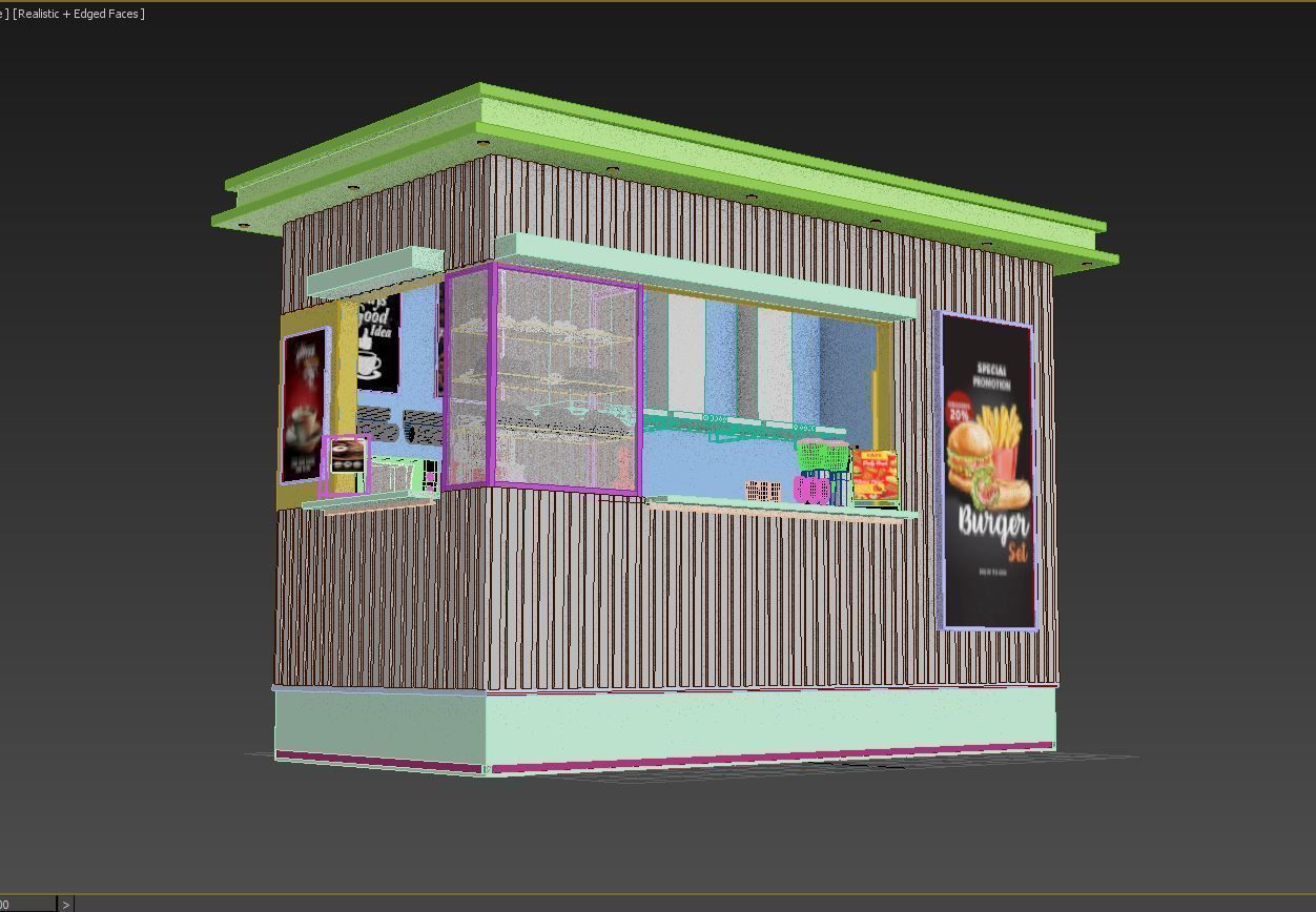 3D model Snack Bar VR / AR / low-poly | CGTrader