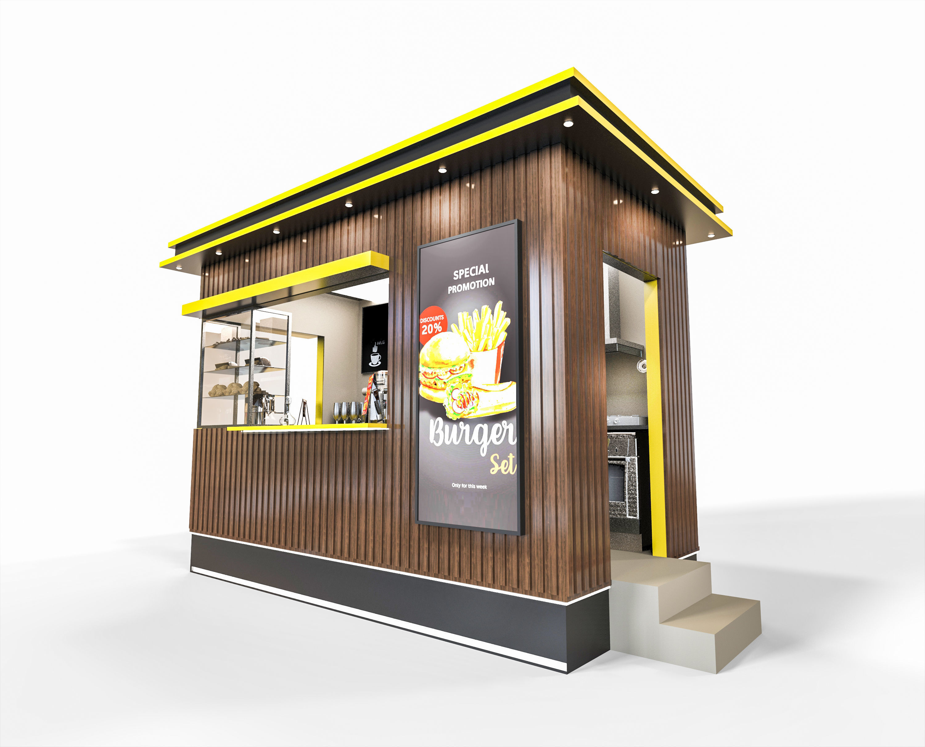 3D model Snack Bar VR / AR / low-poly | CGTrader