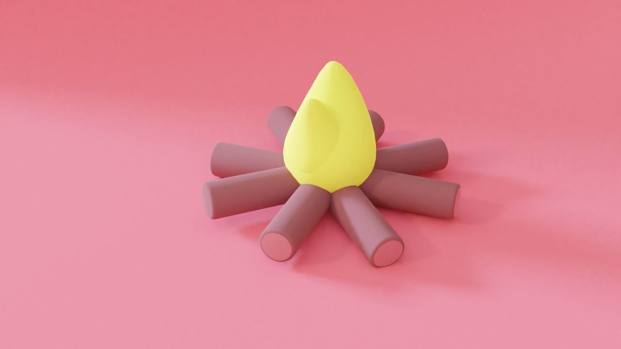 Fire Cartoon free 3D model | CGTrader