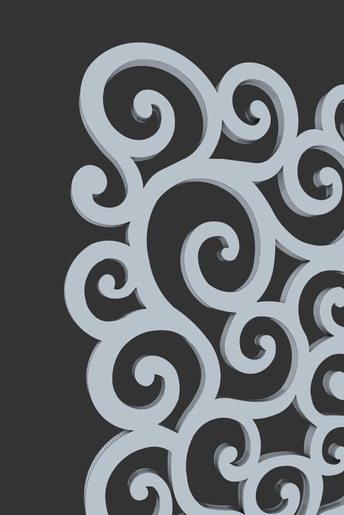 Decorative silver panel 3D model | CGTrader