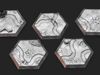 Hex Bases- Desert Terrain 3D model 3D printable | CGTrader