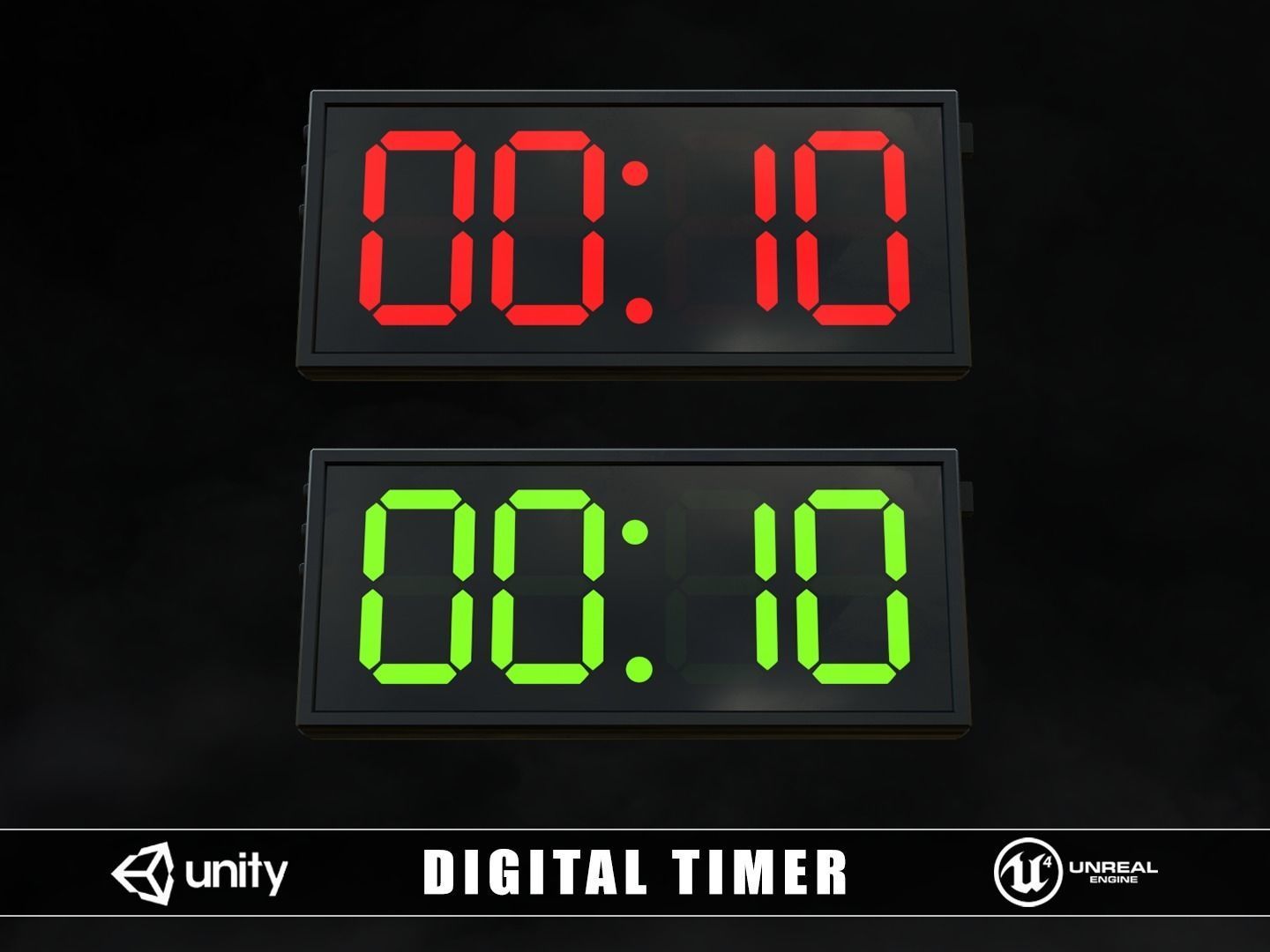 3D model Digital Timer VR / AR / low-poly | CGTrader
