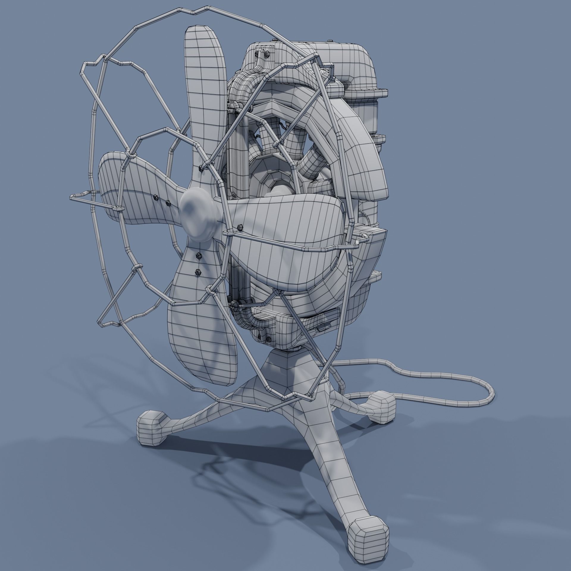 Techno steampunk fan concept 3D model | CGTrader