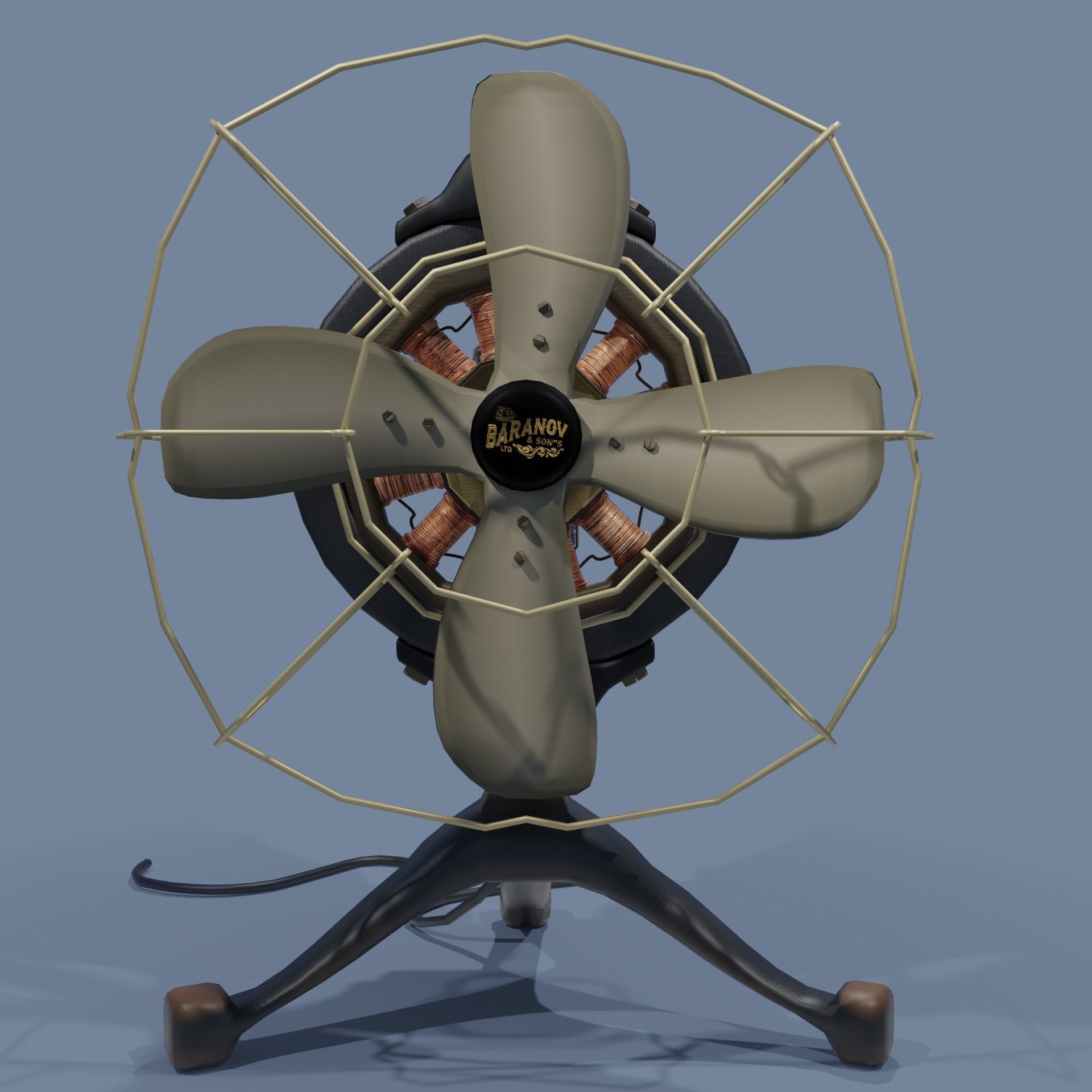 Techno steampunk fan concept 3D model | CGTrader