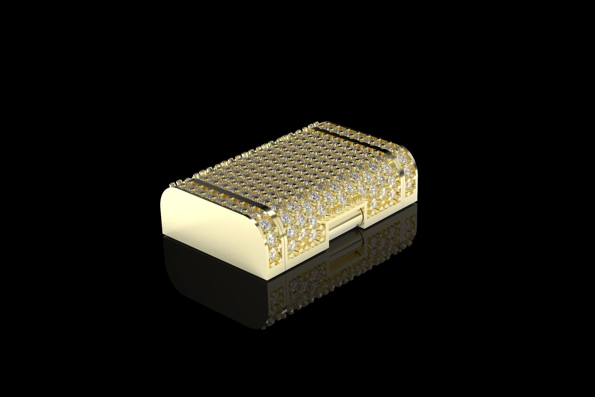 15mm Diamonds Cuban Links Locks 3D model 3D printable | CGTrader