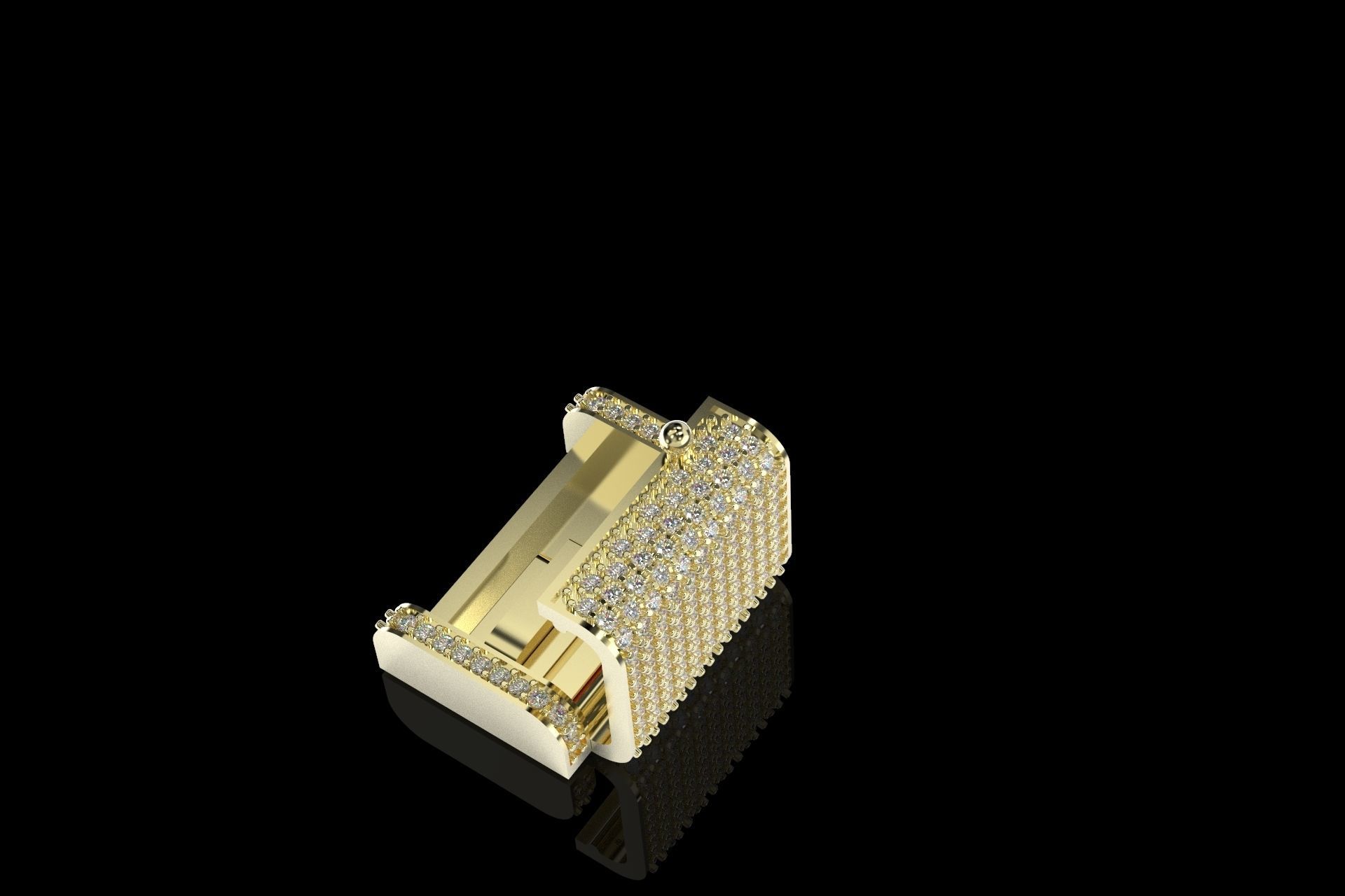 15mm Diamonds Cuban Links Locks 3D model 3D printable | CGTrader