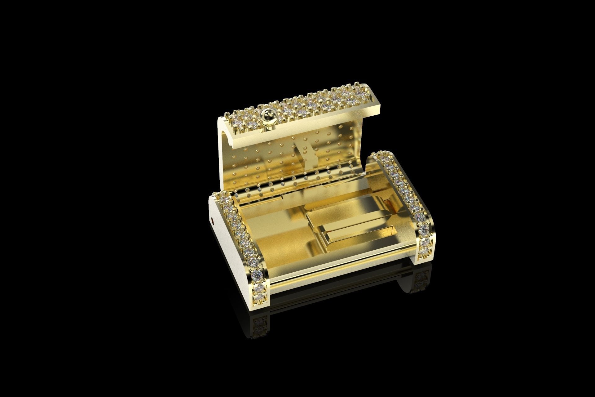 15mm Diamonds Cuban Links Locks 3D model 3D printable | CGTrader