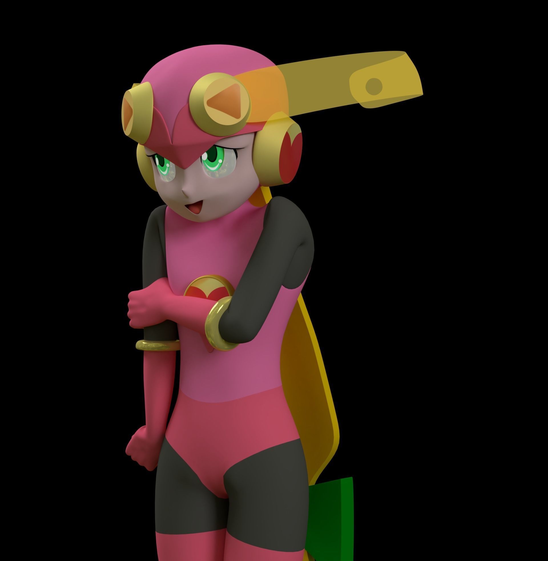 Roll EXE Battle Network Model 3D model rigged | CGTrader