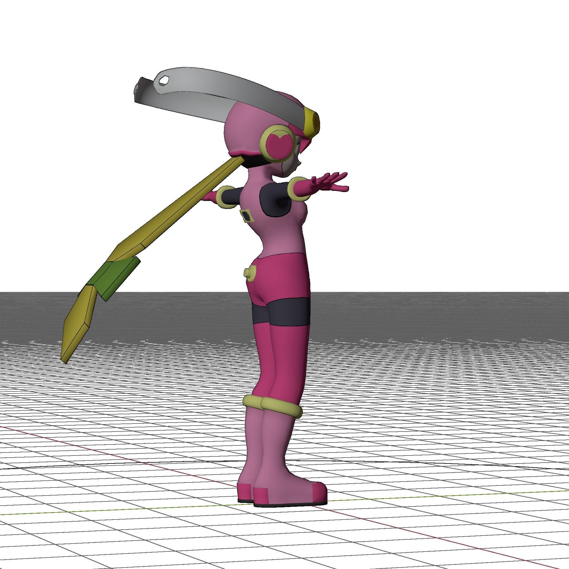 Roll EXE Battle Network Model 3D model rigged | CGTrader