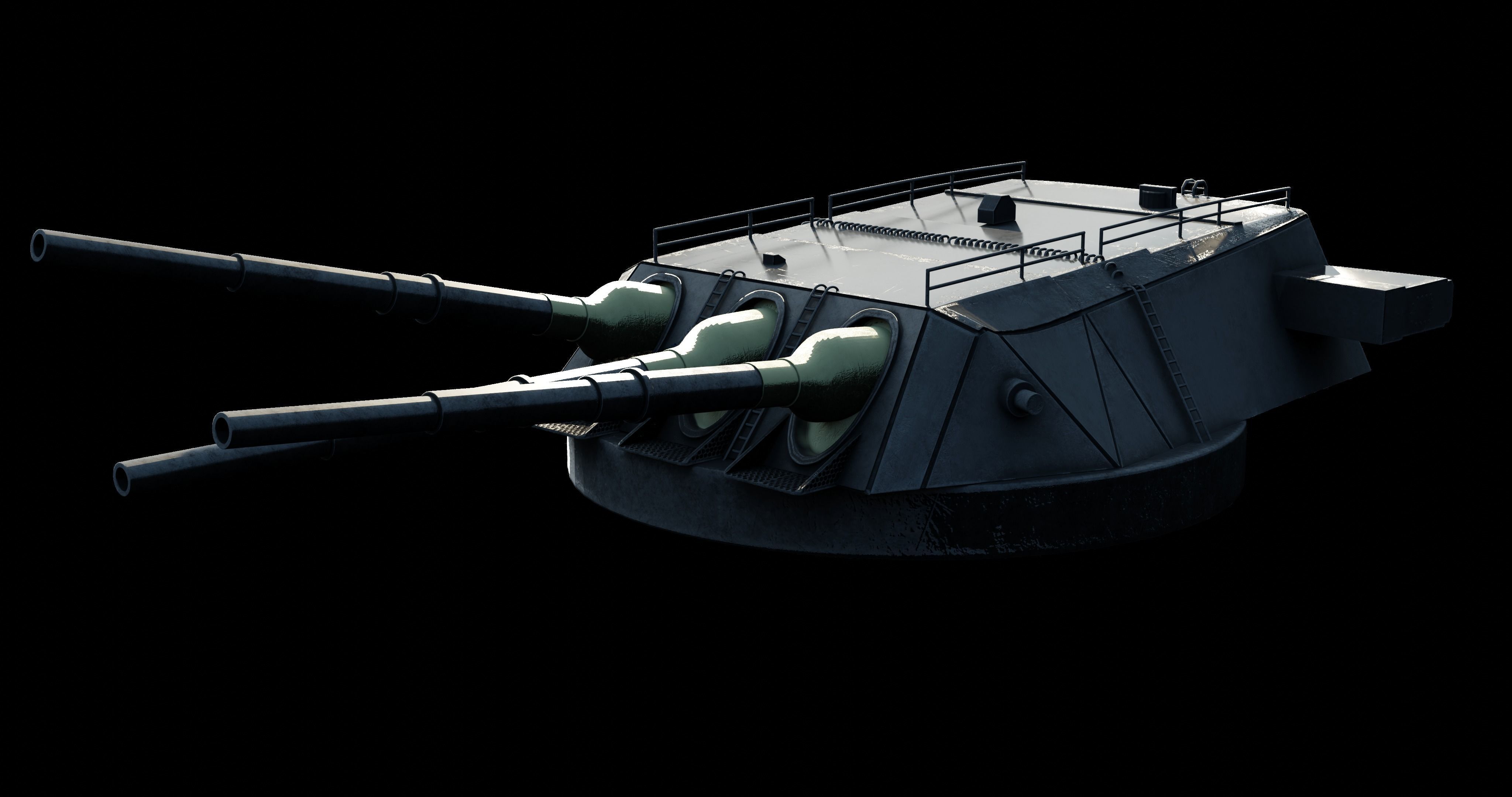 Type 94 naval gun 3D model | CGTrader